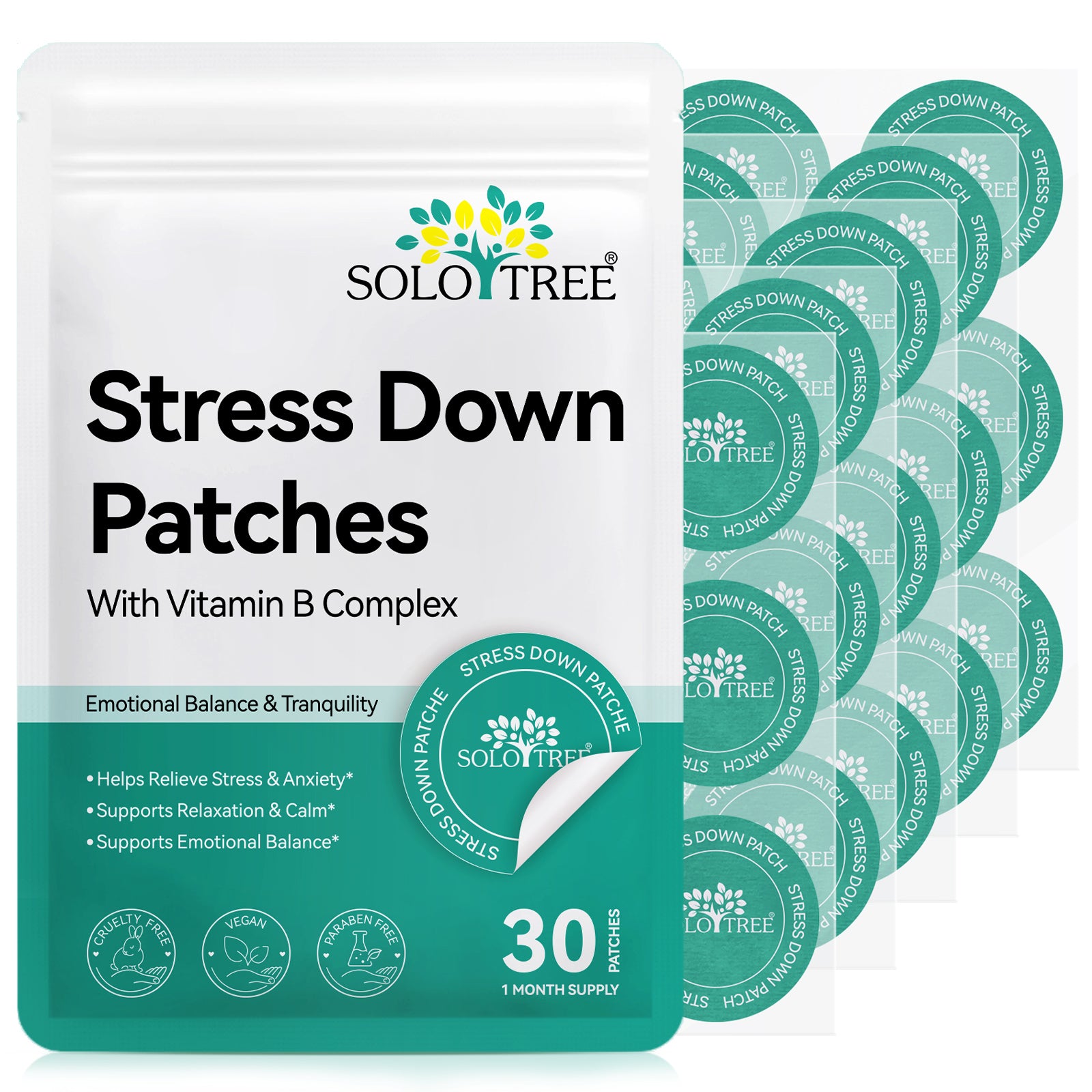 SoloTree: 30's Natural Transdermal Stress Support Patches – Soul Vitality